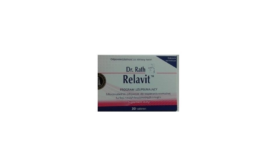 Dr Rath Relavit 30 tabletek cena 52,25zł - Sklep Biosuplementacja.pl
