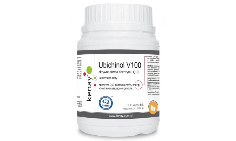 Ubichinol V100 aktywna forma Koenzymu Q10 300kapsułek Kenay cena 739,00zł - Sklep ...